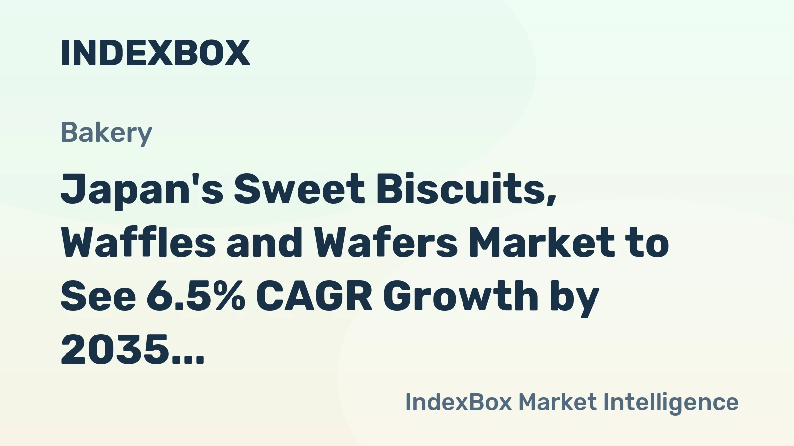 Japan's Sweet Biscuits, Waffles and Wafers Market to See 6.5% CAGR Growth by 2035