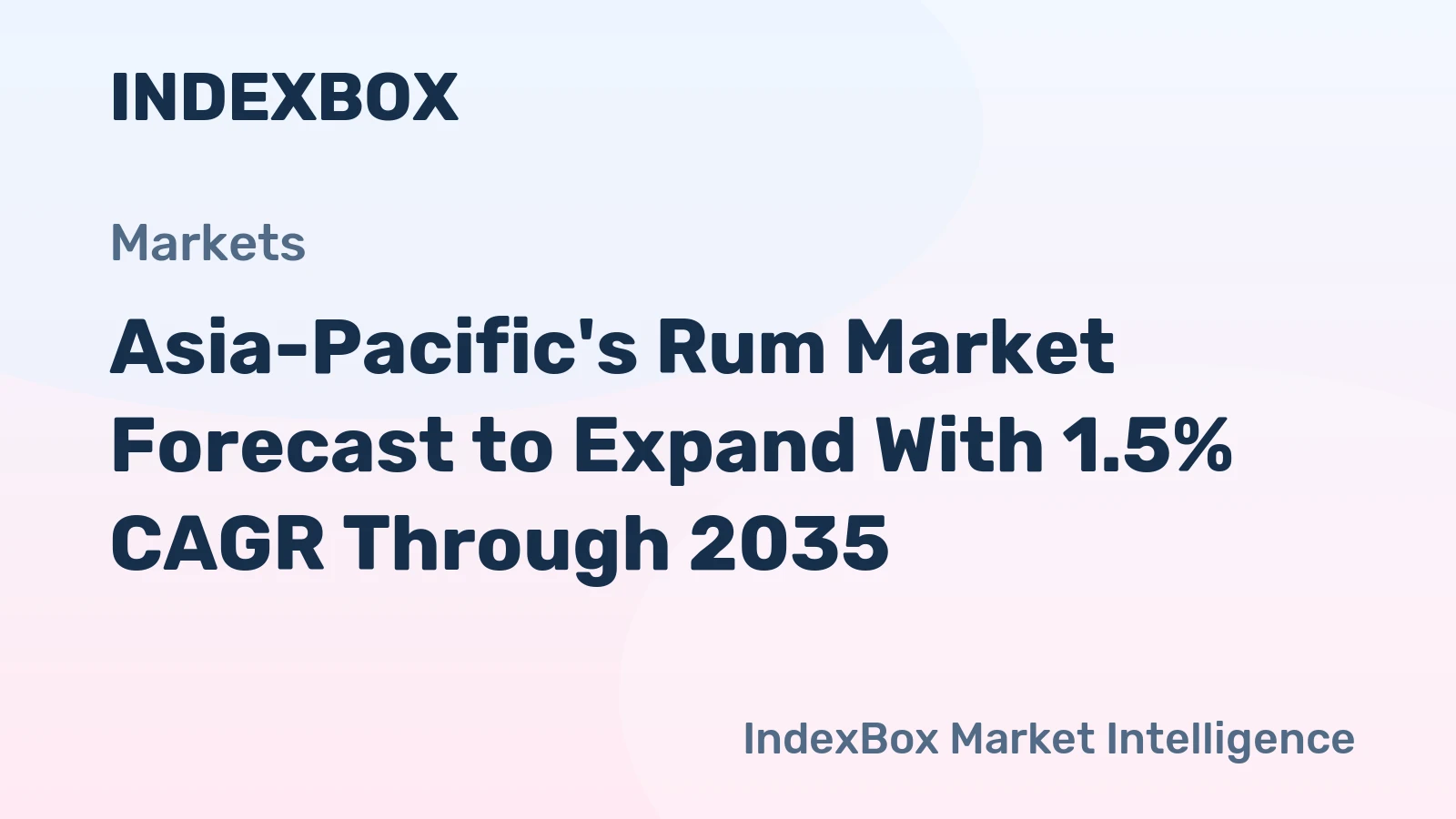 Asia-Pacific's Rum Market Forecast to Expand With 1.5% CAGR Through 2035