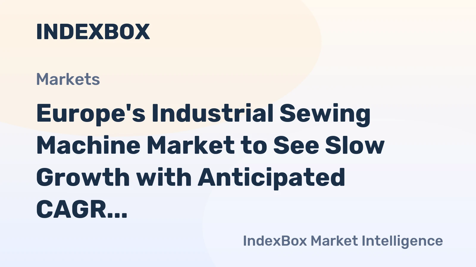 Europe's Industrial Sewing Machine Market to See Slow Growth with Anticipated CAGR of +1.7% by 2035
