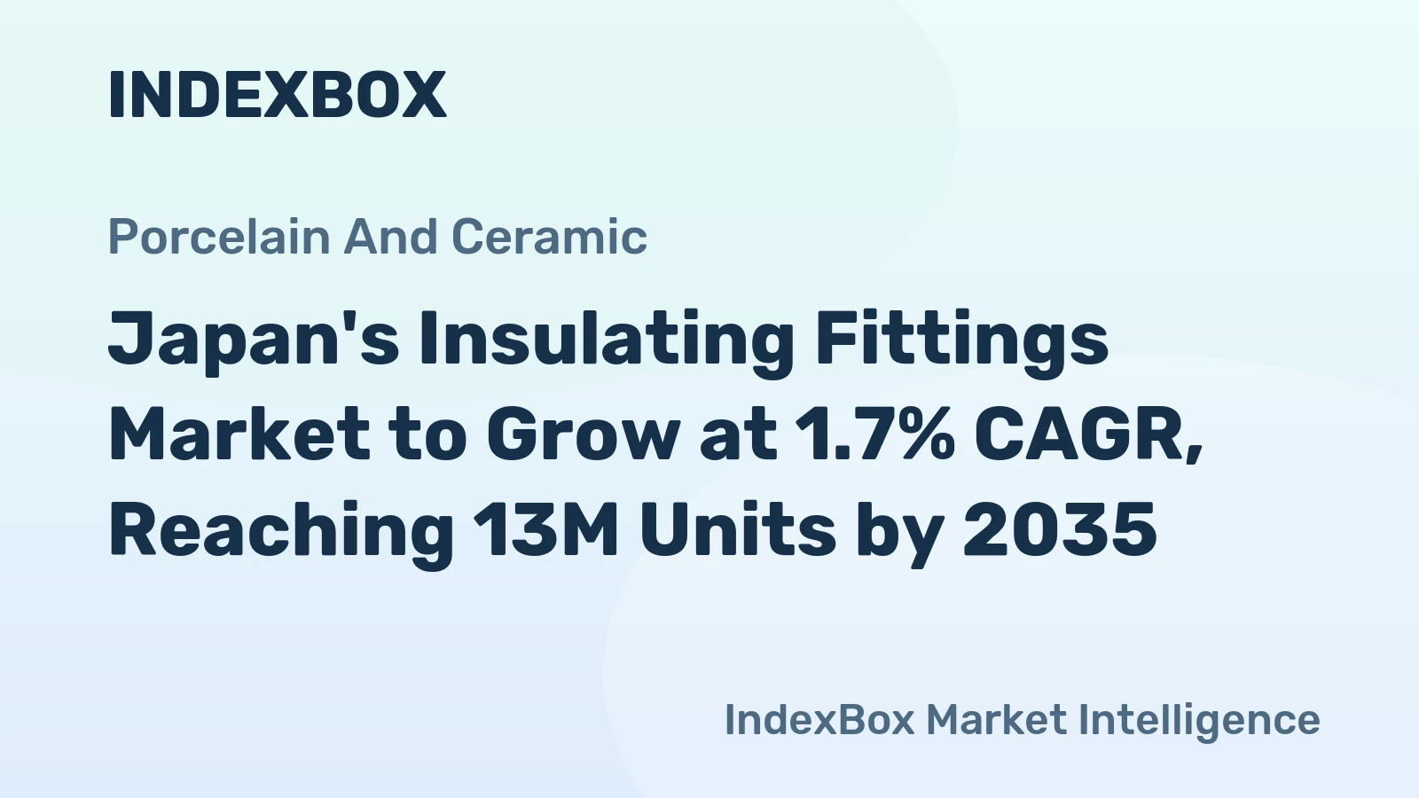 Japan's Insulating Fittings Market to Grow at 1.7% CAGR, Reaching 13M Units by 2035