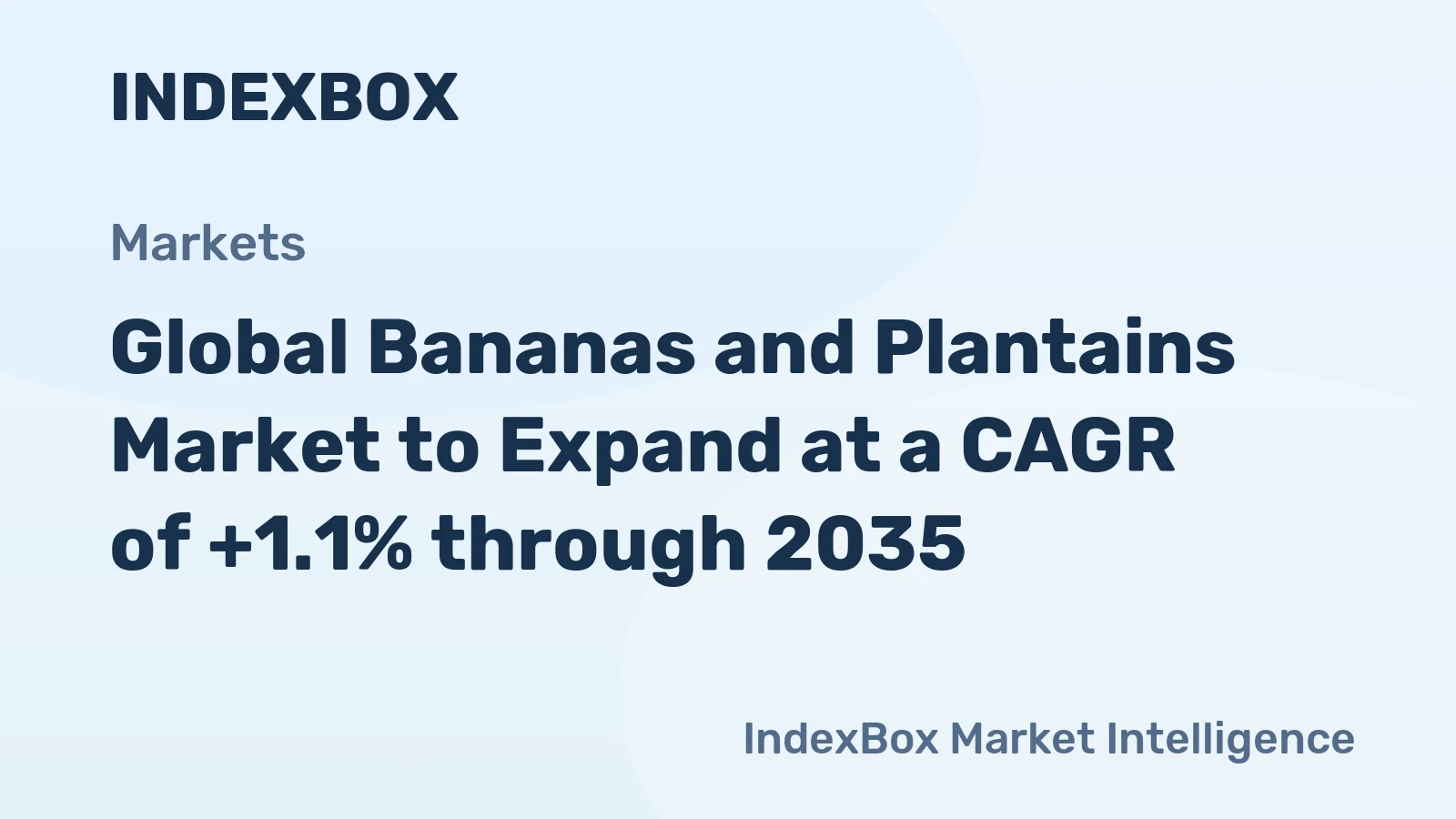 Global Bananas and Plantains Market to Expand at a CAGR of +1.1% through 2035