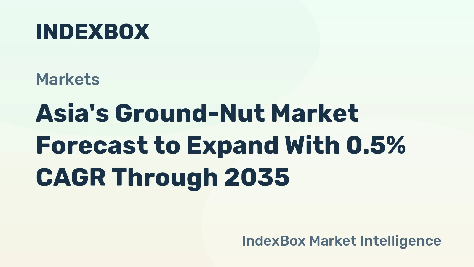 Asia's Ground-Nut Market Forecast to Expand With 0.5% CAGR Through 2035