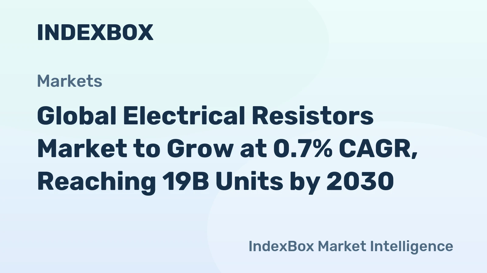 Global Electrical Resistors Market to Grow at 0.7% CAGR, Reaching 19B Units by 2030