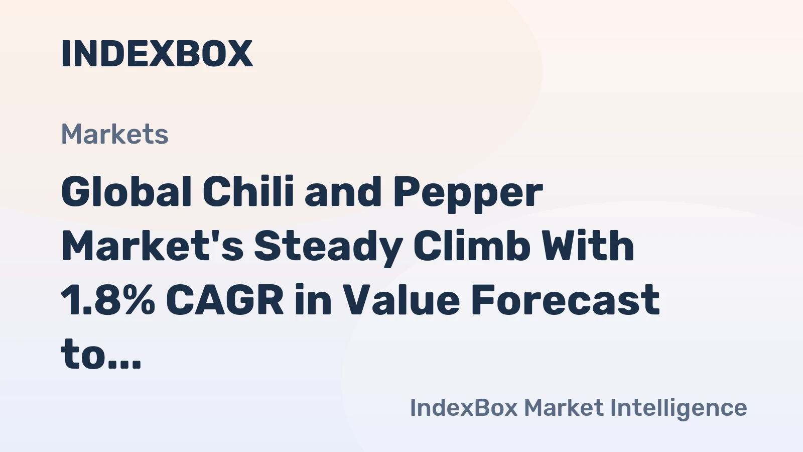 Global Chili and Pepper Market's Steady Climb With 1.8% CAGR in Value Forecast to 2035