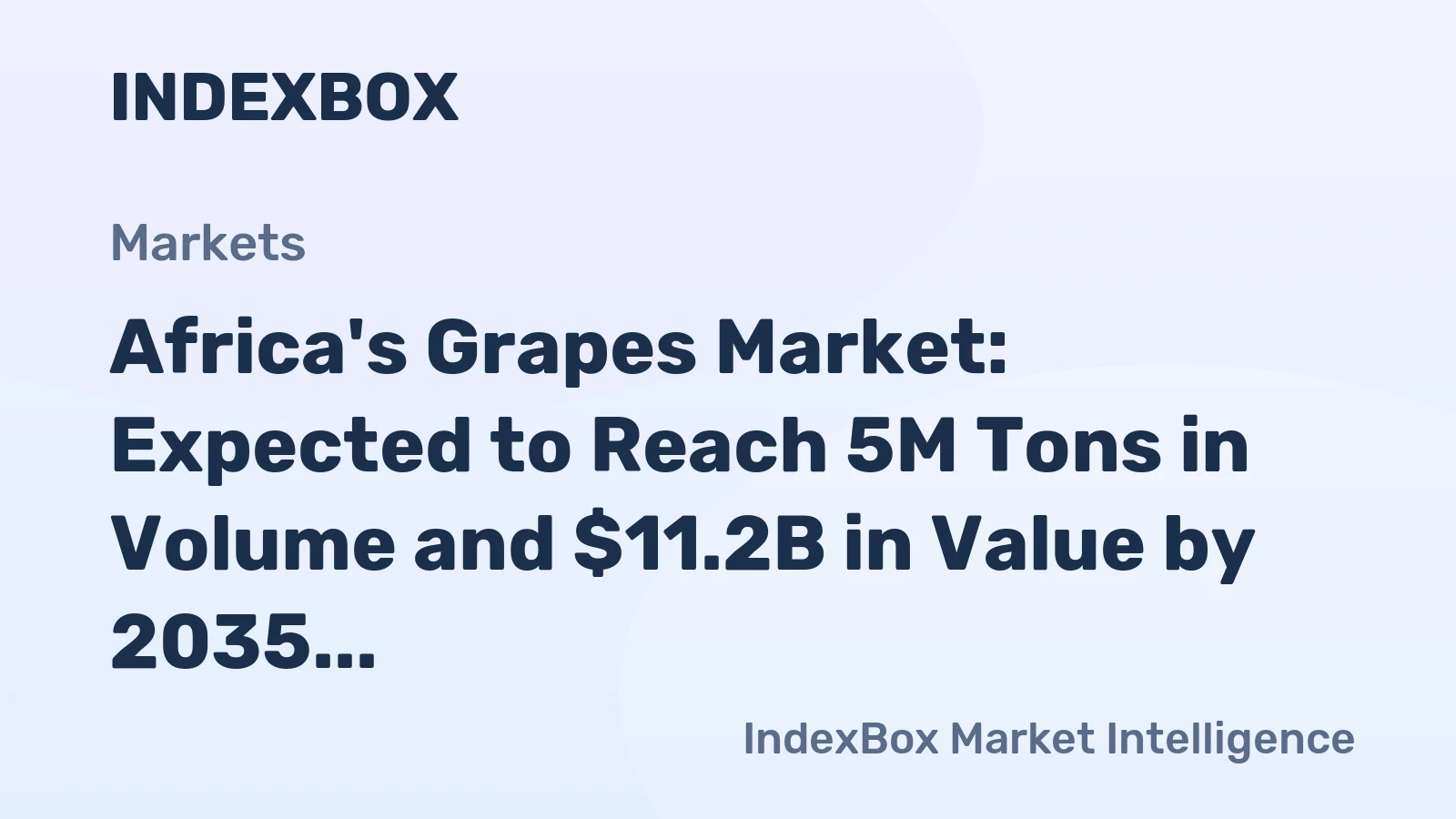 Africa's Grapes Market: Expected to Reach 5M Tons in Volume and $11.2B in Value by 2035