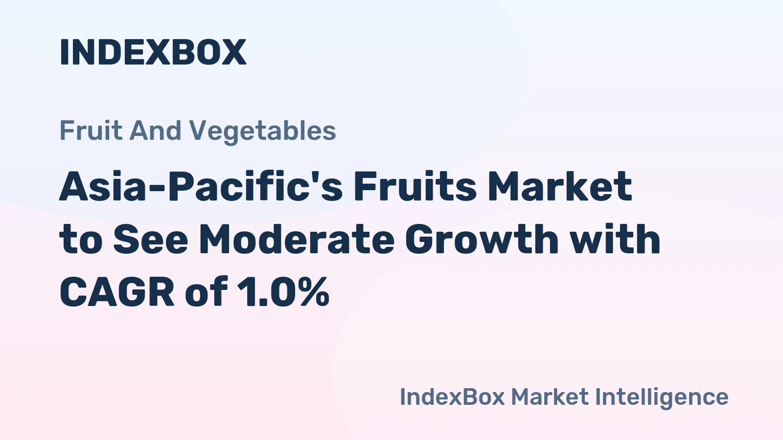 Asia-Pacific's Fruits Market to See Moderate Growth with CAGR of 1.0%
