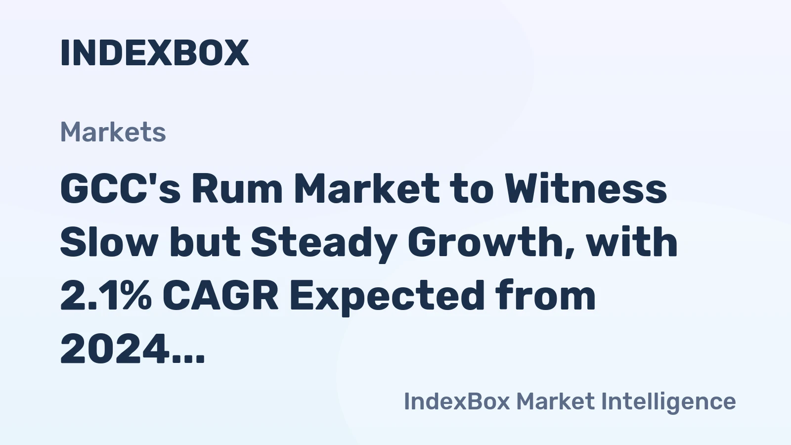 GCC's Rum Market to Witness Slow but Steady Growth, with 2.1% CAGR Expected from 2024 to 2035