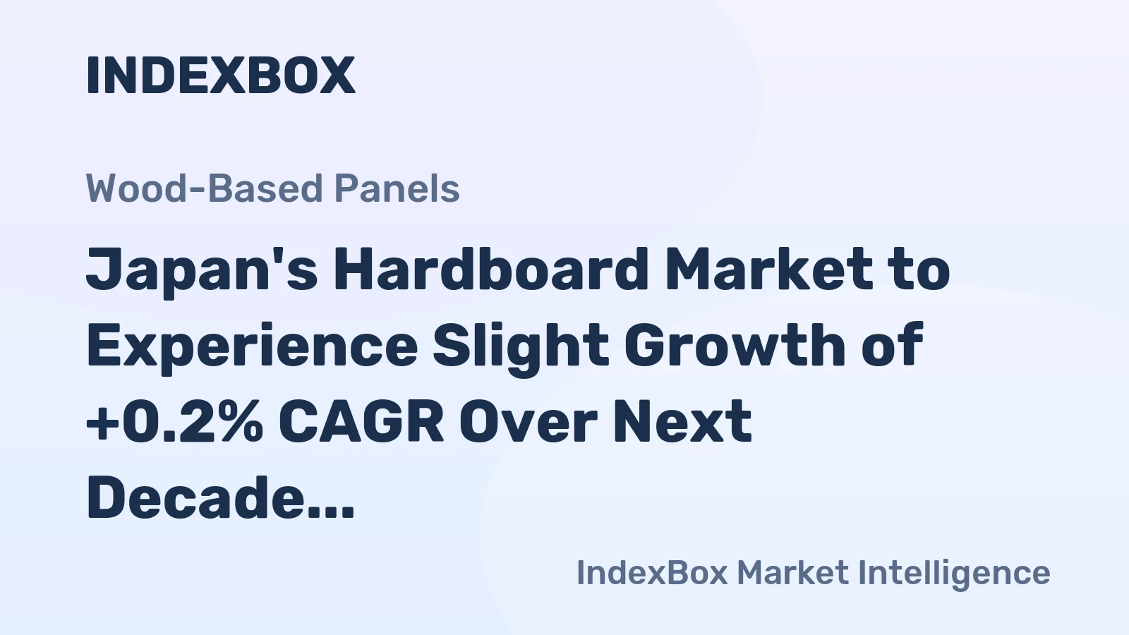 Japan's Hardboard Market to Experience Slight Growth of +0.2% CAGR Over Next Decade