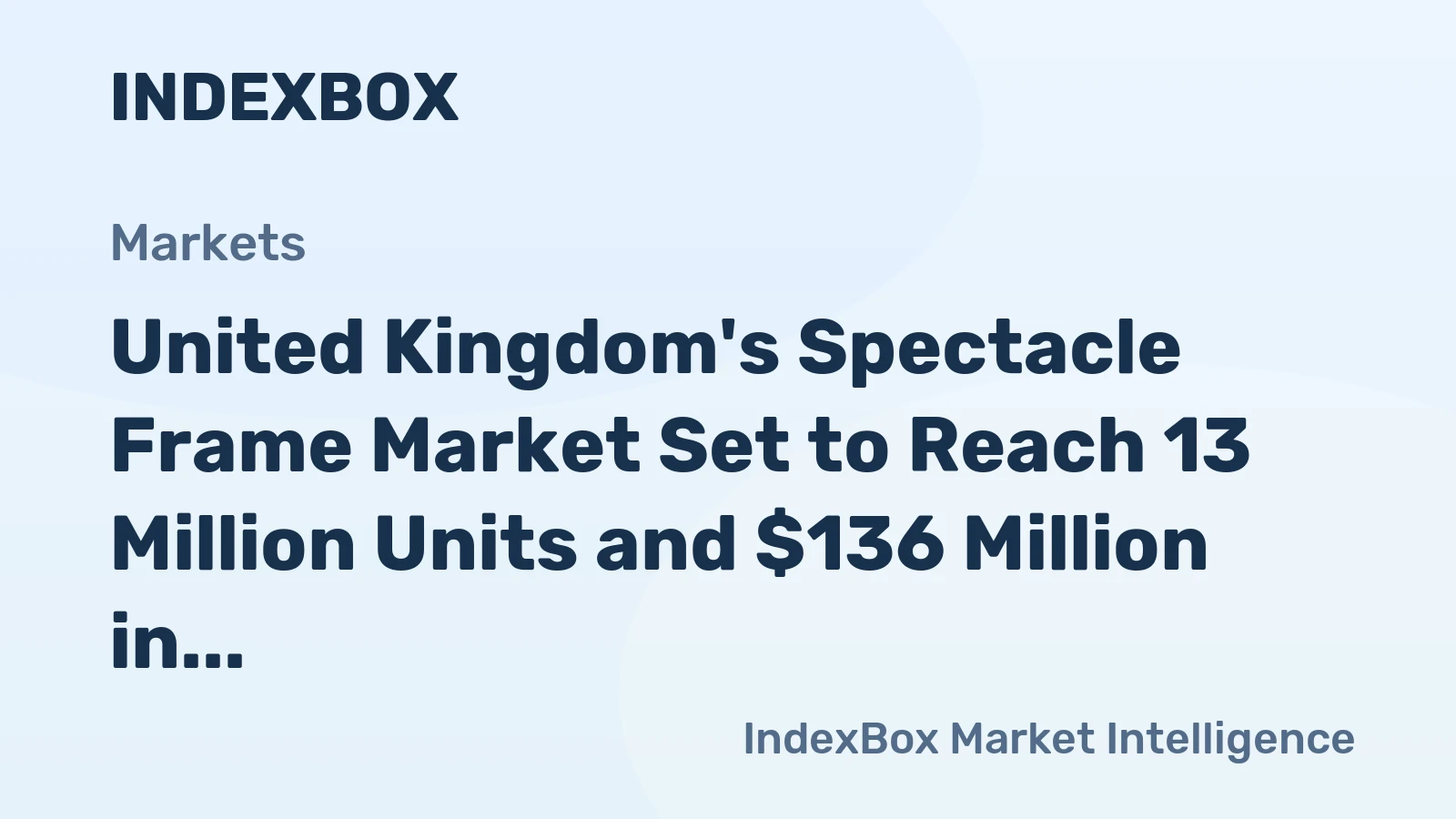 United Kingdom's Spectacle Frame Market Set to Reach 13 Million Units and $136 Million in Value by 2035