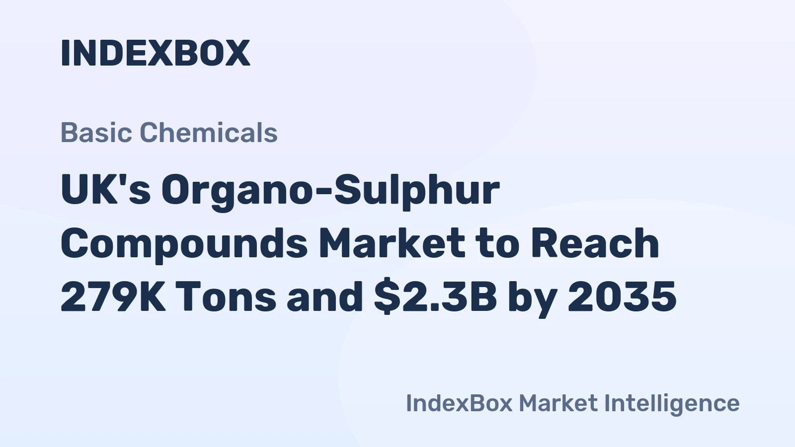 UK's Organo-Sulphur Compounds Market to Reach 279K Tons and $2.3B by 2035