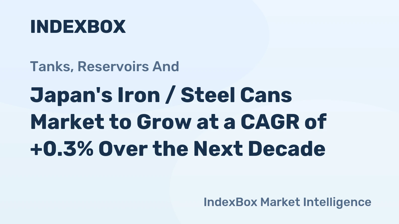 Japan's Iron / Steel Cans Market to Grow at a CAGR of +0.3% Over the Next Decade