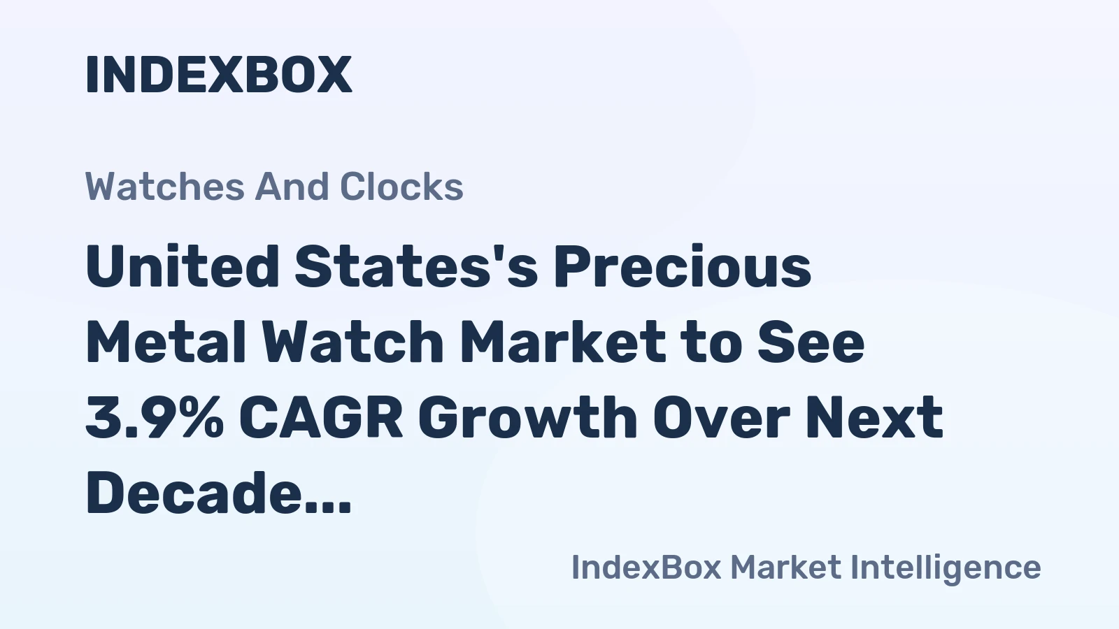 United States's Precious Metal Watch Market to See 3.9% CAGR Growth Over Next Decade