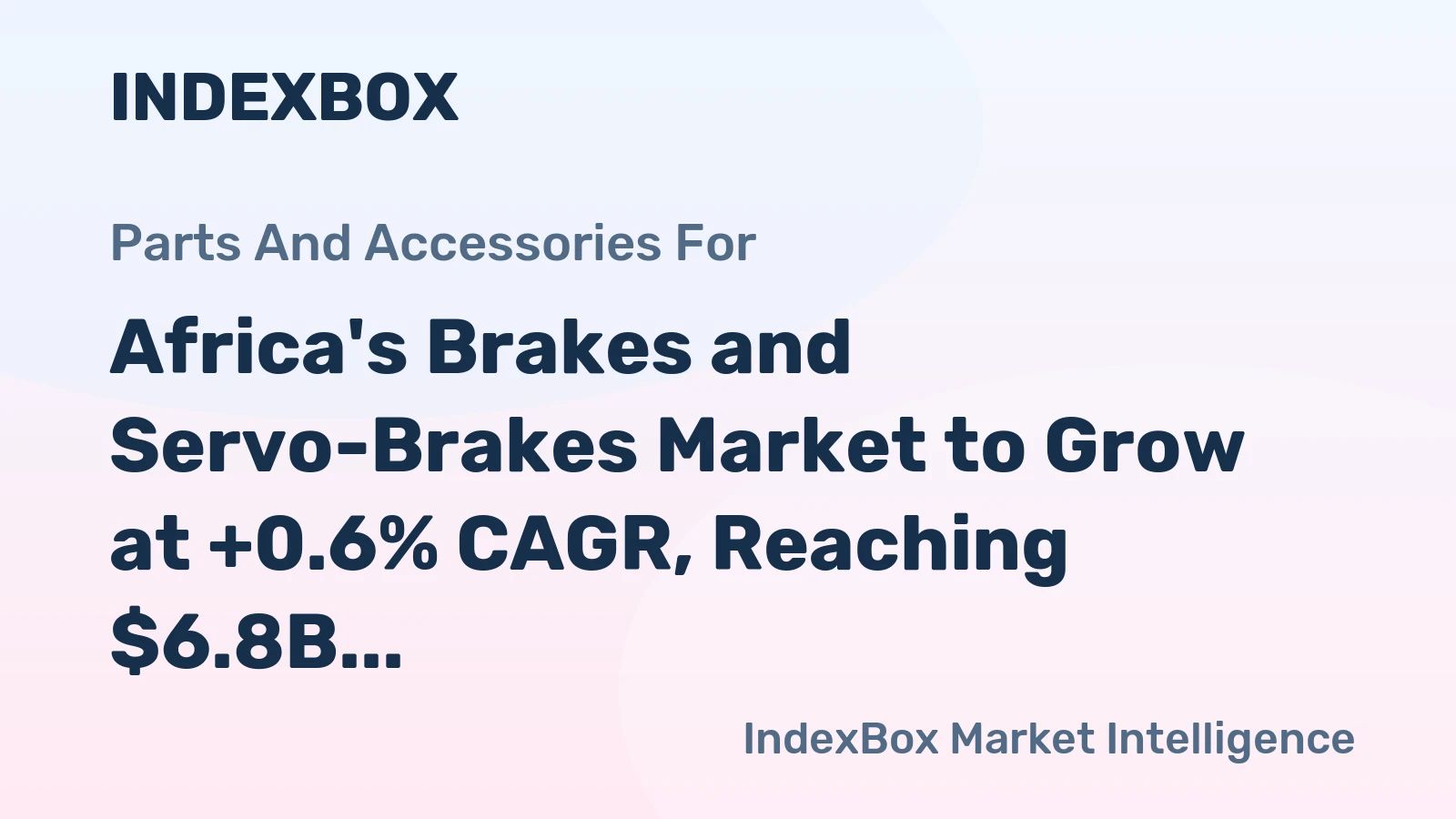 Africa's Brakes and Servo-Brakes Market to Grow at +0.6% CAGR, Reaching $6.8B by 2035