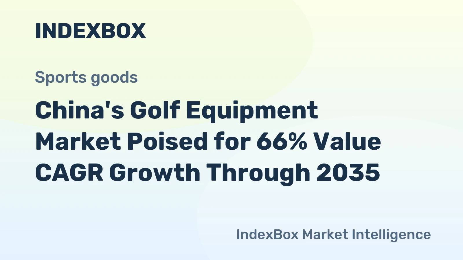 China's Golf Equipment Market Poised for 66% Value CAGR Growth Through 2035