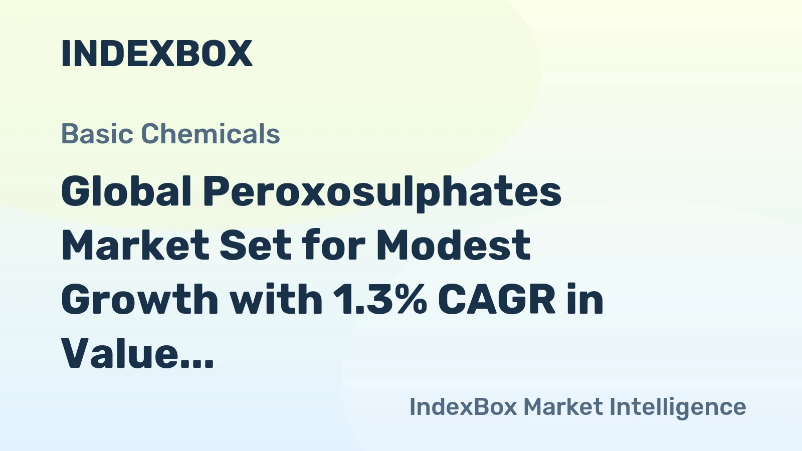 Global Peroxosulphates Market Set for Modest Growth with 1.3% CAGR in Value Through 2035