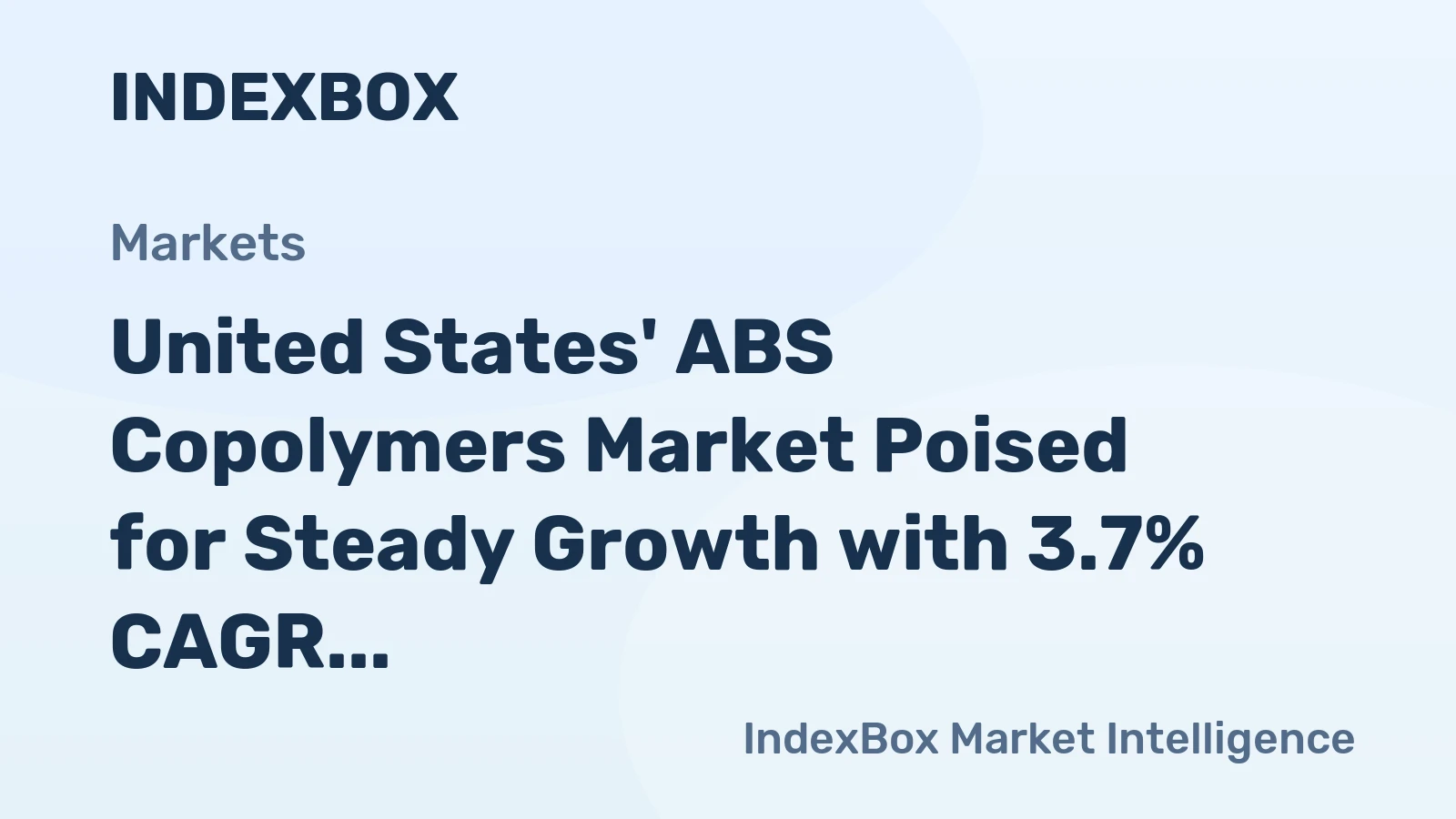 United States' ABS Copolymers Market Poised for Steady Growth with 3.7% CAGR