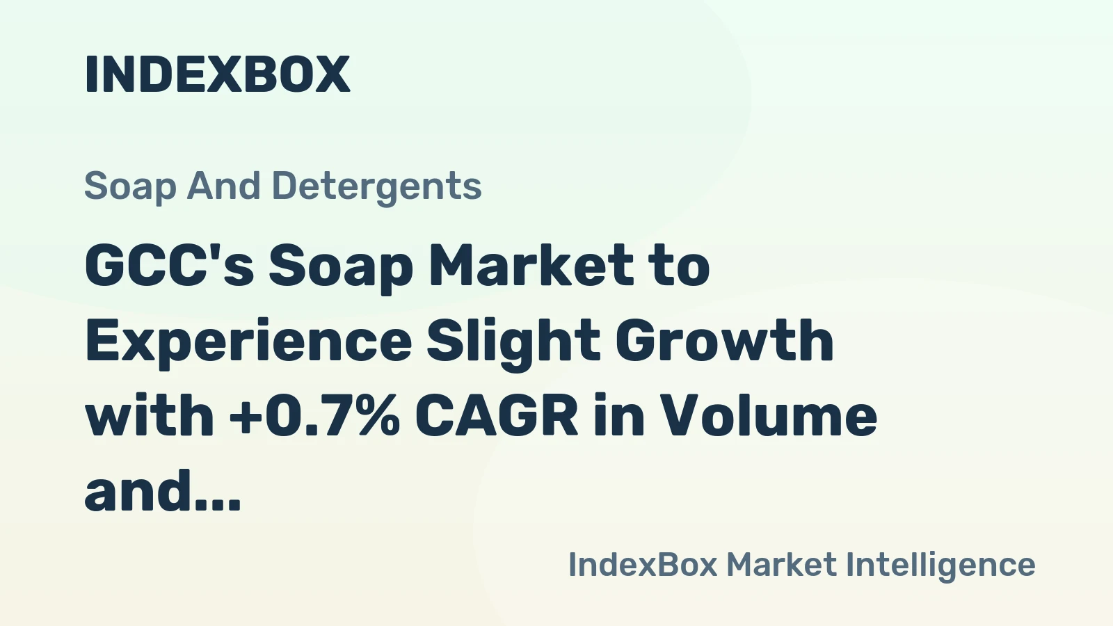 GCC's Soap Market to Experience Slight Growth with +0.7% CAGR in Volume and -0.7% CAGR in Value by 2035
