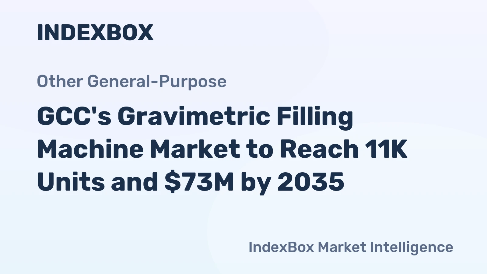 GCC's Gravimetric Filling Machine Market to Reach 11K Units and $73M by 2035