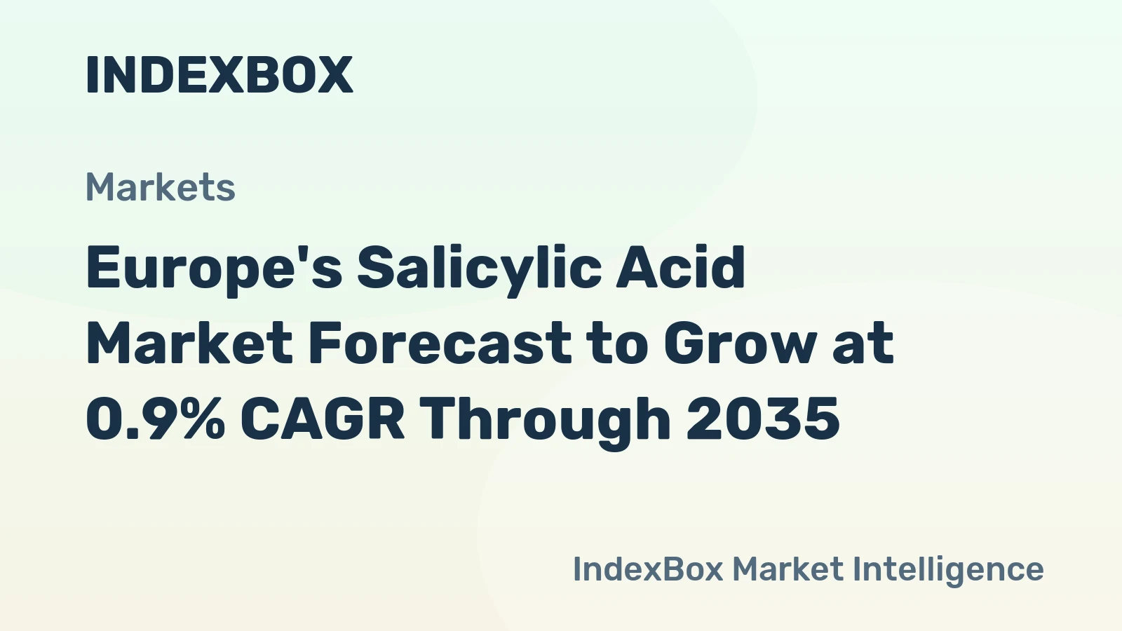 Europe's Salicylic Acid Market Forecast to Grow at 0.9% CAGR Through 2035