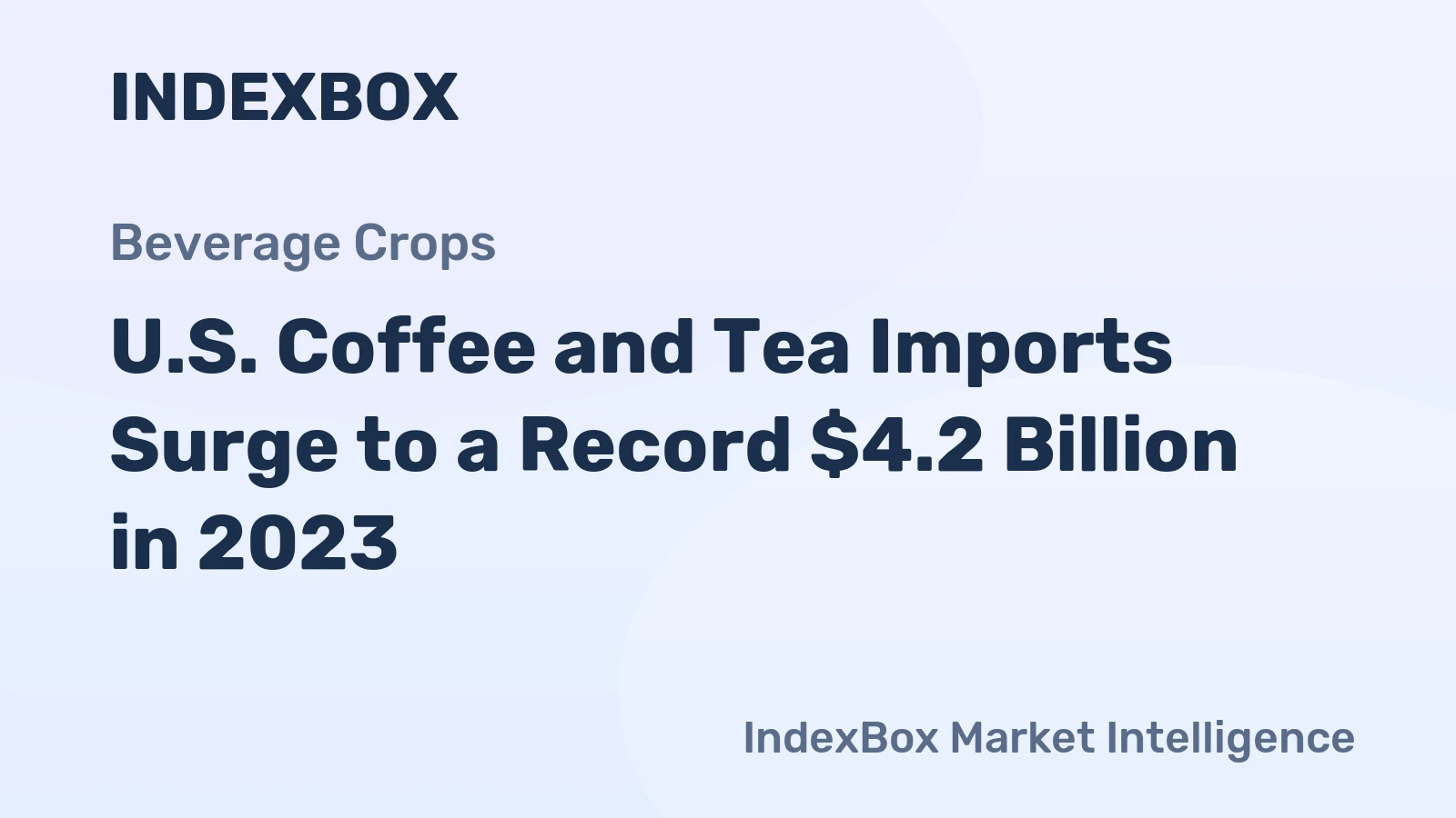 U.S. Coffee and Tea Imports Surge to a Record $4.2 Billion in 2023