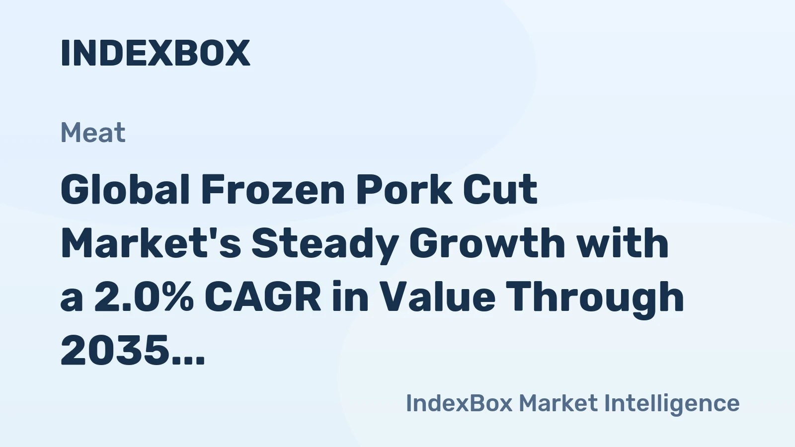 Global Frozen Pork Cut Market's Steady Growth with a 2.0% CAGR in Value Through 2035