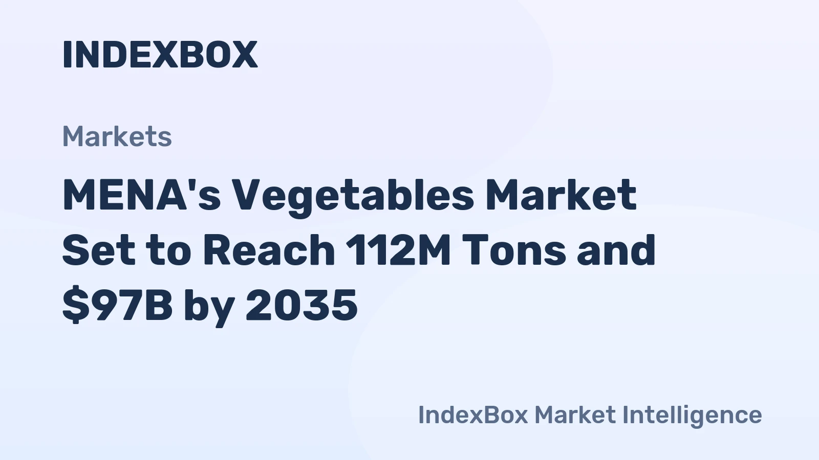 MENA's Vegetables Market Set to Reach 112M Tons and $97B by 2035