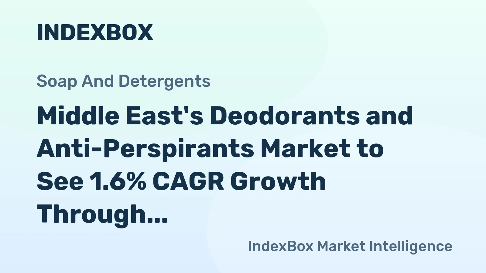 Middle East's Deodorants and Anti-Perspirants Market to See 1.6% CAGR Growth Through 2035, Reaching $2B