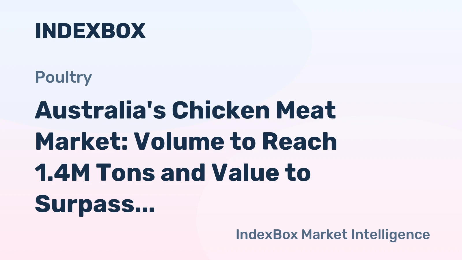Australia's Chicken Meat Market: Volume to Reach 1.4M Tons and Value to Surpass $3.3B by 2035
