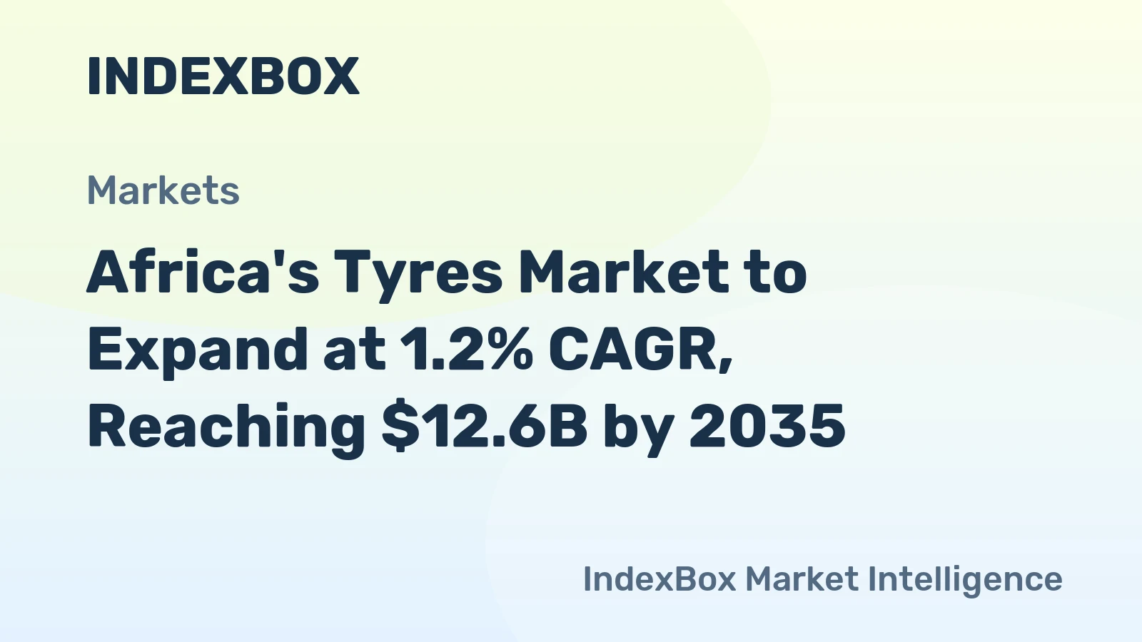 Africa's Tyres Market to Expand at 1.2% CAGR, Reaching $12.6B by 2035