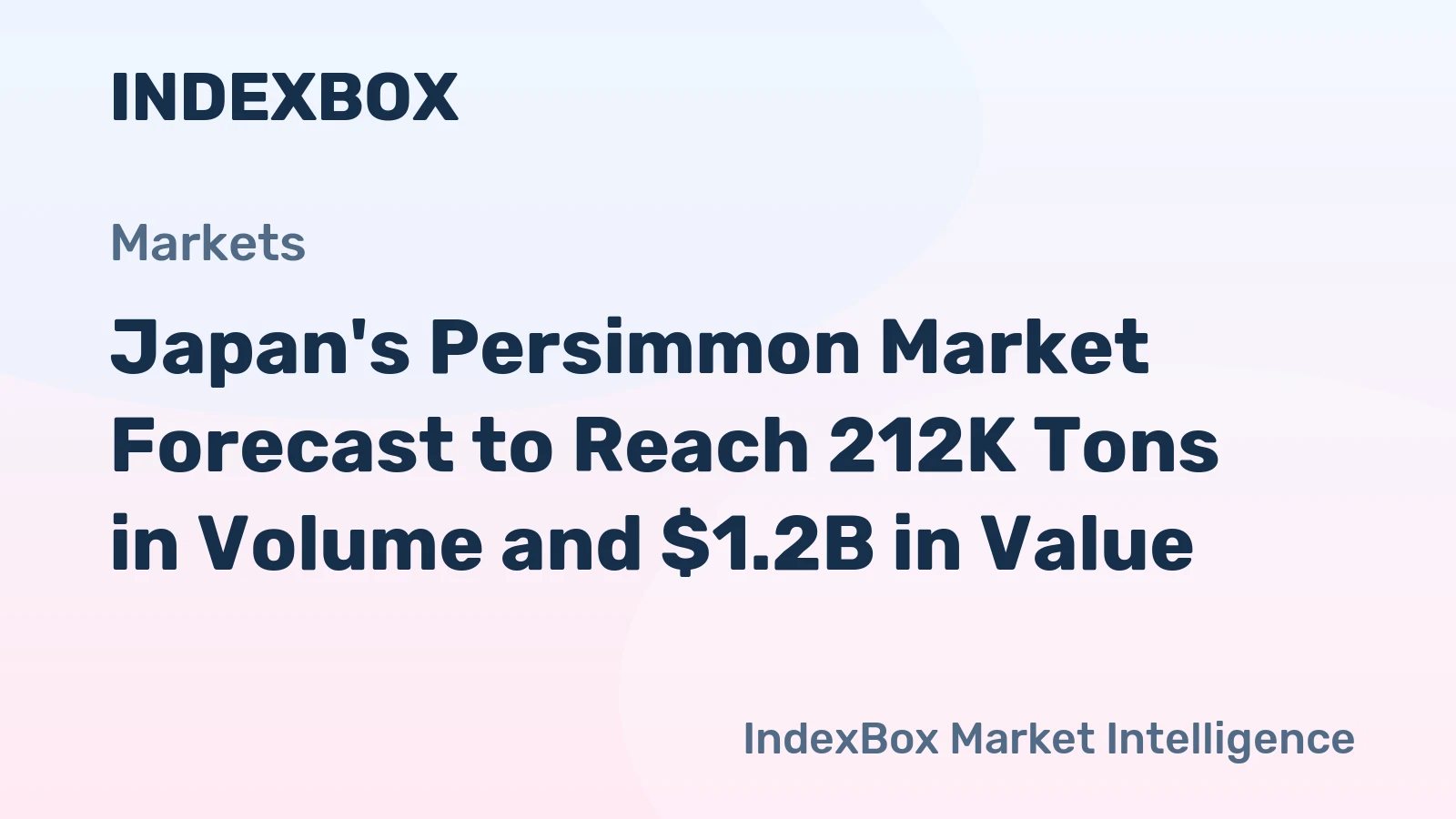Japan's Persimmon Market Forecast to Reach 212K Tons in Volume and $1.2B in Value