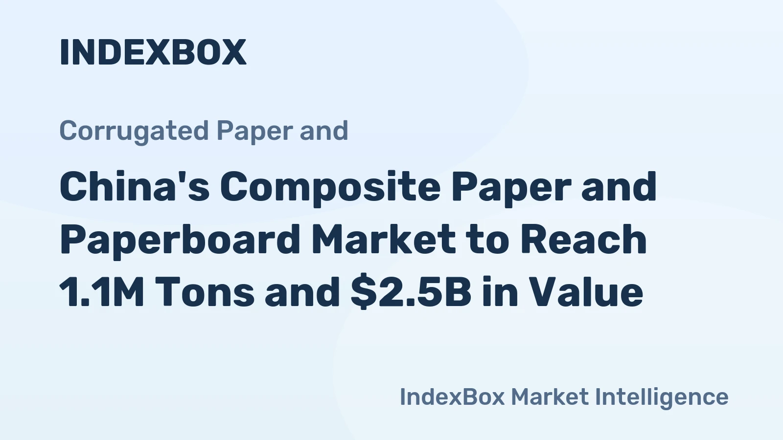 China's Composite Paper and Paperboard Market to Reach 1.1M Tons and $2.5B in Value