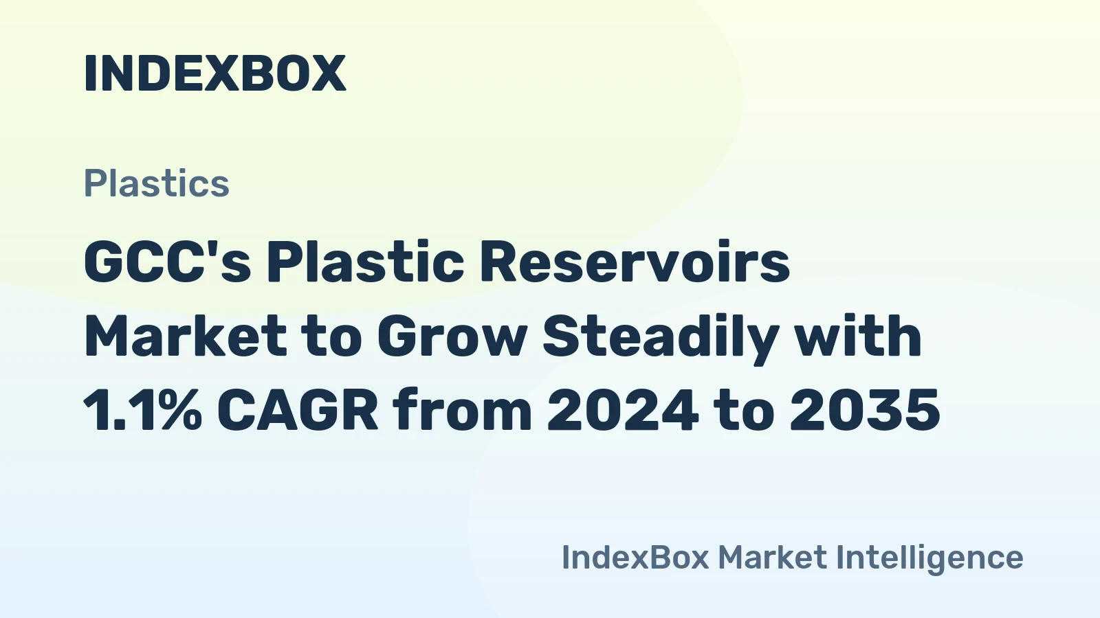 GCC's Plastic Reservoirs Market to Grow Steadily with 1.1% CAGR from 2024 to 2035