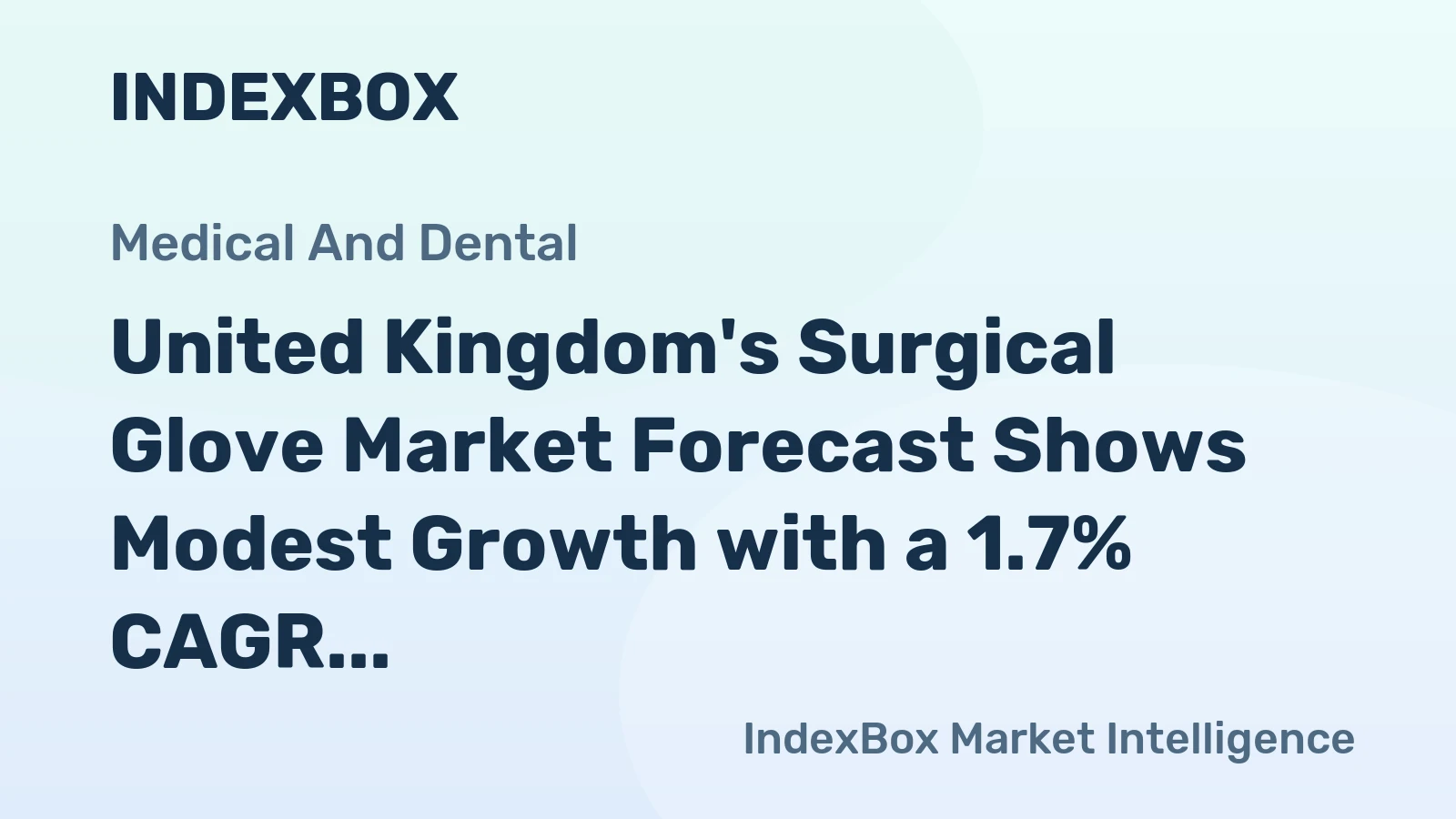 United Kingdom's Surgical Glove Market Forecast Shows Modest Growth with a 1.7% CAGR in Value