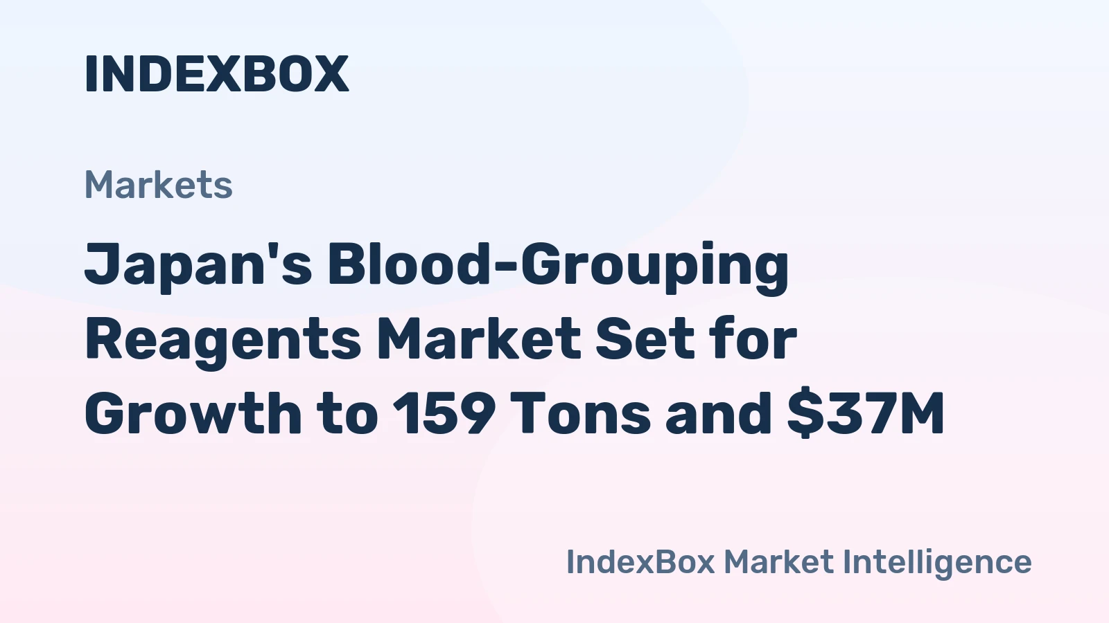 Japan's Blood-Grouping Reagents Market Set for Growth to 159 Tons and $37M