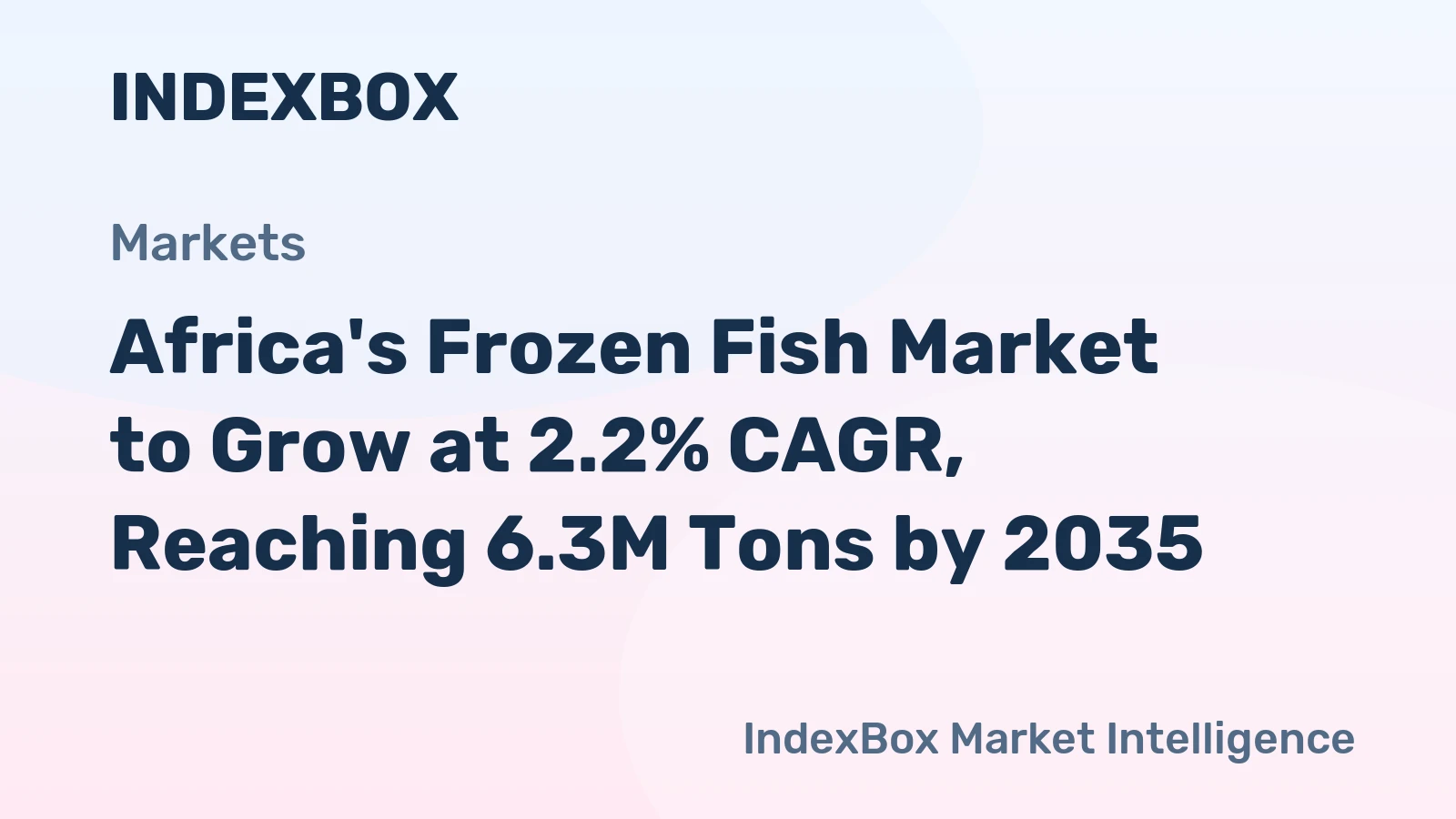 Africa's Frozen Fish Market to Grow at 2.2% CAGR, Reaching 6.3M Tons by 2035