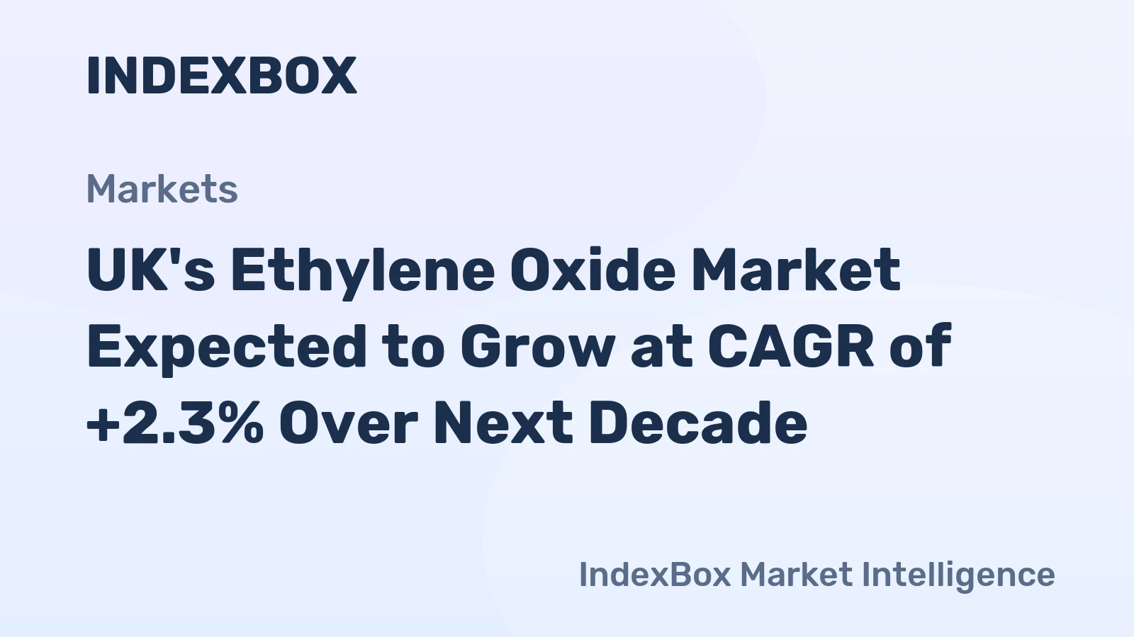 UK's Ethylene Oxide Market Expected to Grow at CAGR of +2.3% Over Next Decade