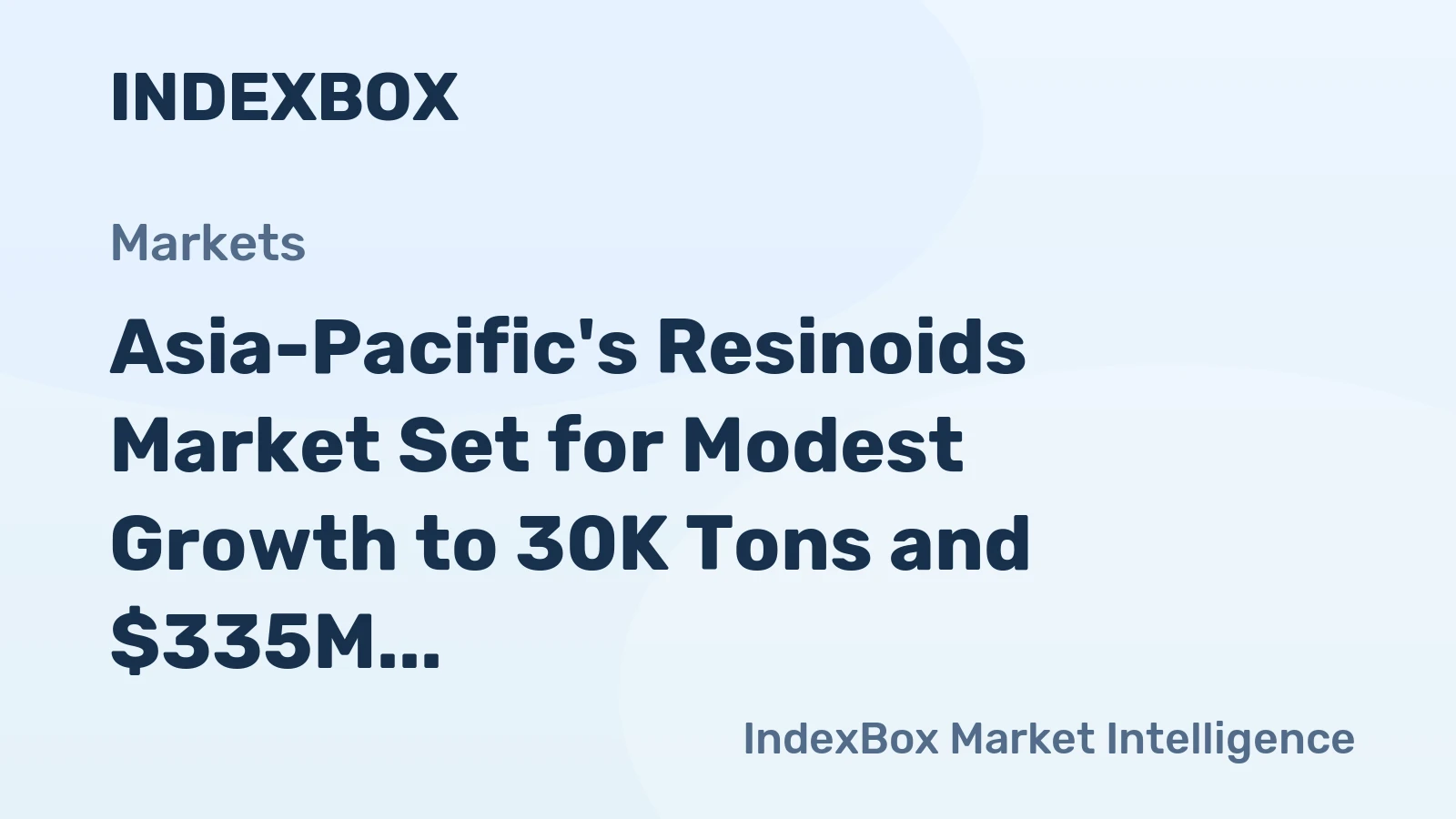 Asia-Pacific's Resinoids Market Set for Modest Growth to 30K Tons and $335M