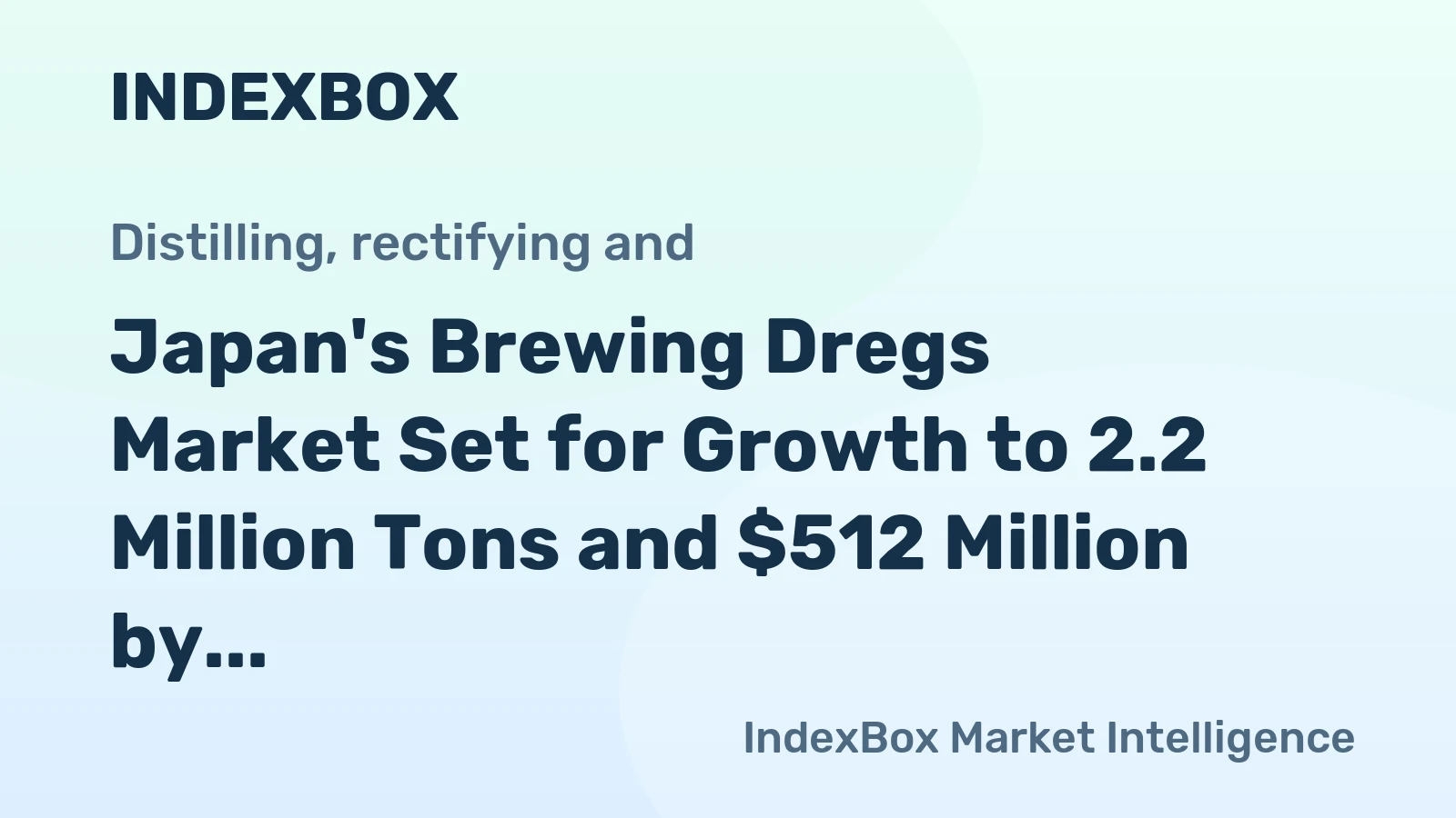 Japan's Brewing Dregs Market Set for Growth to 2.2 Million Tons and $512 Million by 2035