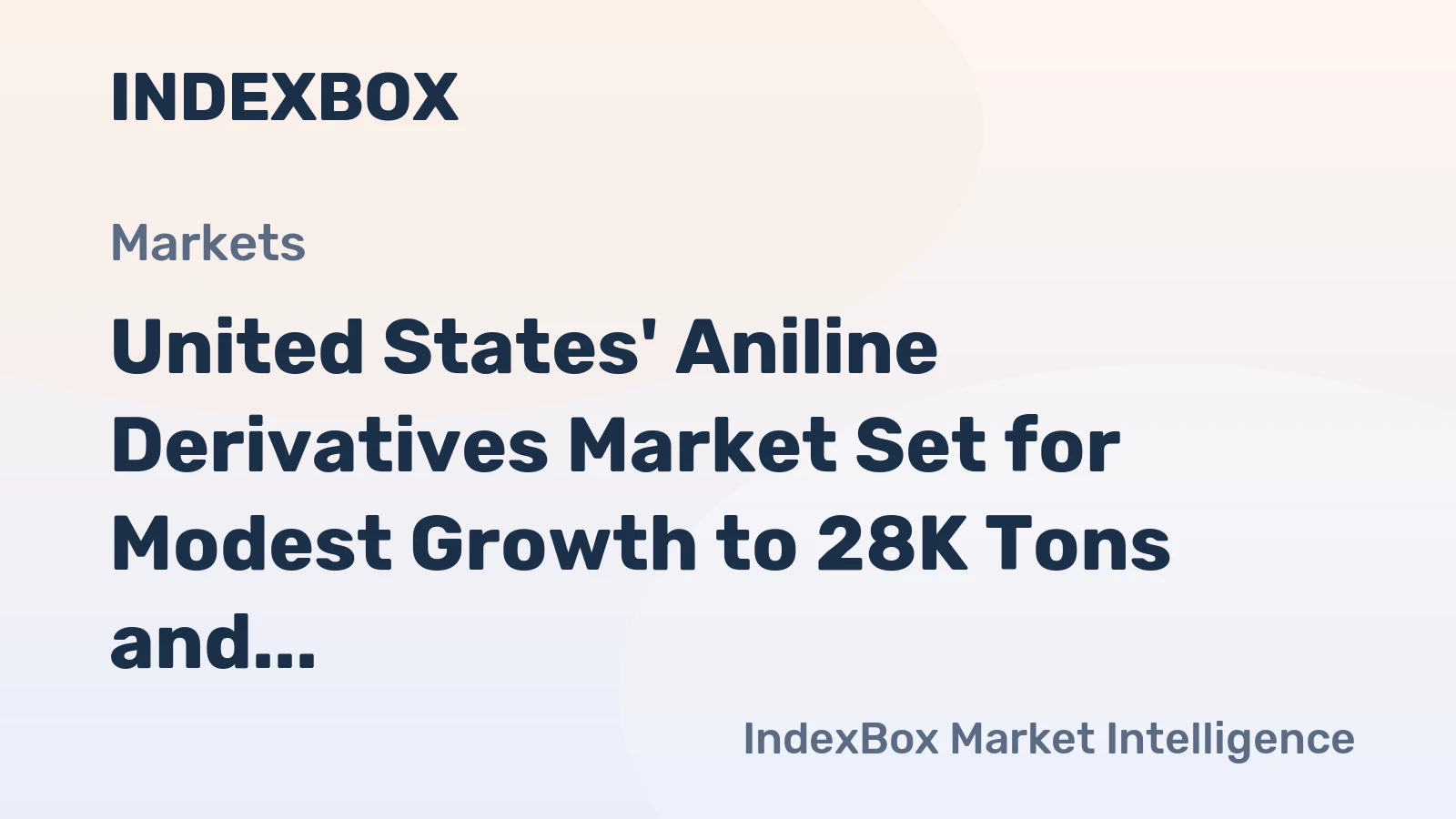 United States' Aniline Derivatives Market Set for Modest Growth to 28K Tons and $81M by 2035