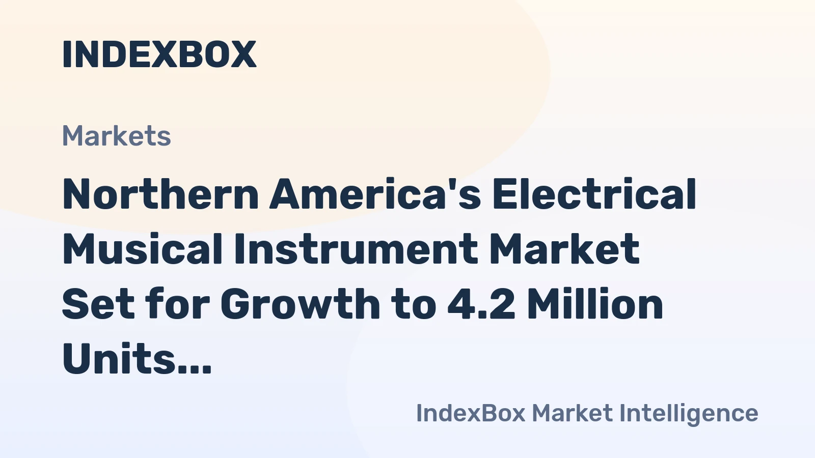 Northern America's Electrical Musical Instrument Market Set for Growth to 4.2 Million Units and $777 Million in Value