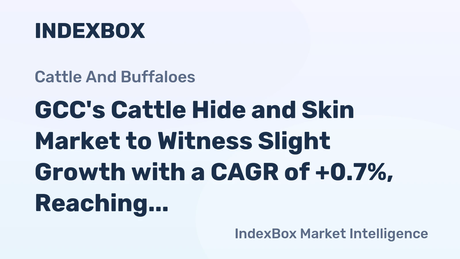 GCC's Cattle Hide and Skin Market to Witness Slight Growth with a CAGR of +0.7%, Reaching $12M by 2035