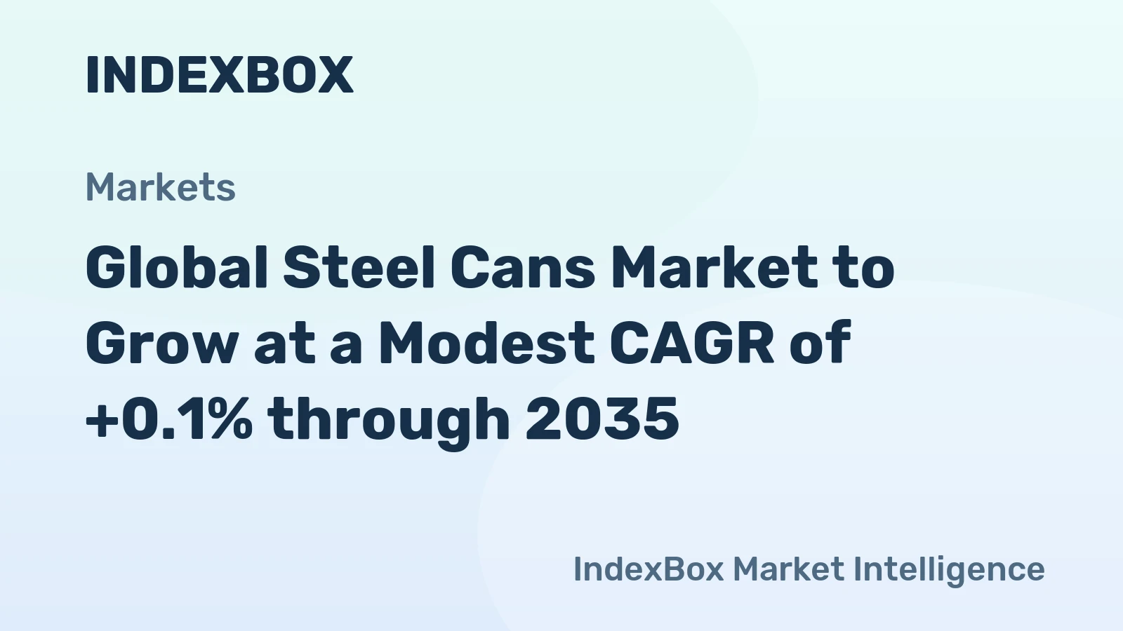 Global Steel Cans Market to Grow at a Modest CAGR of +0.1% through 2035