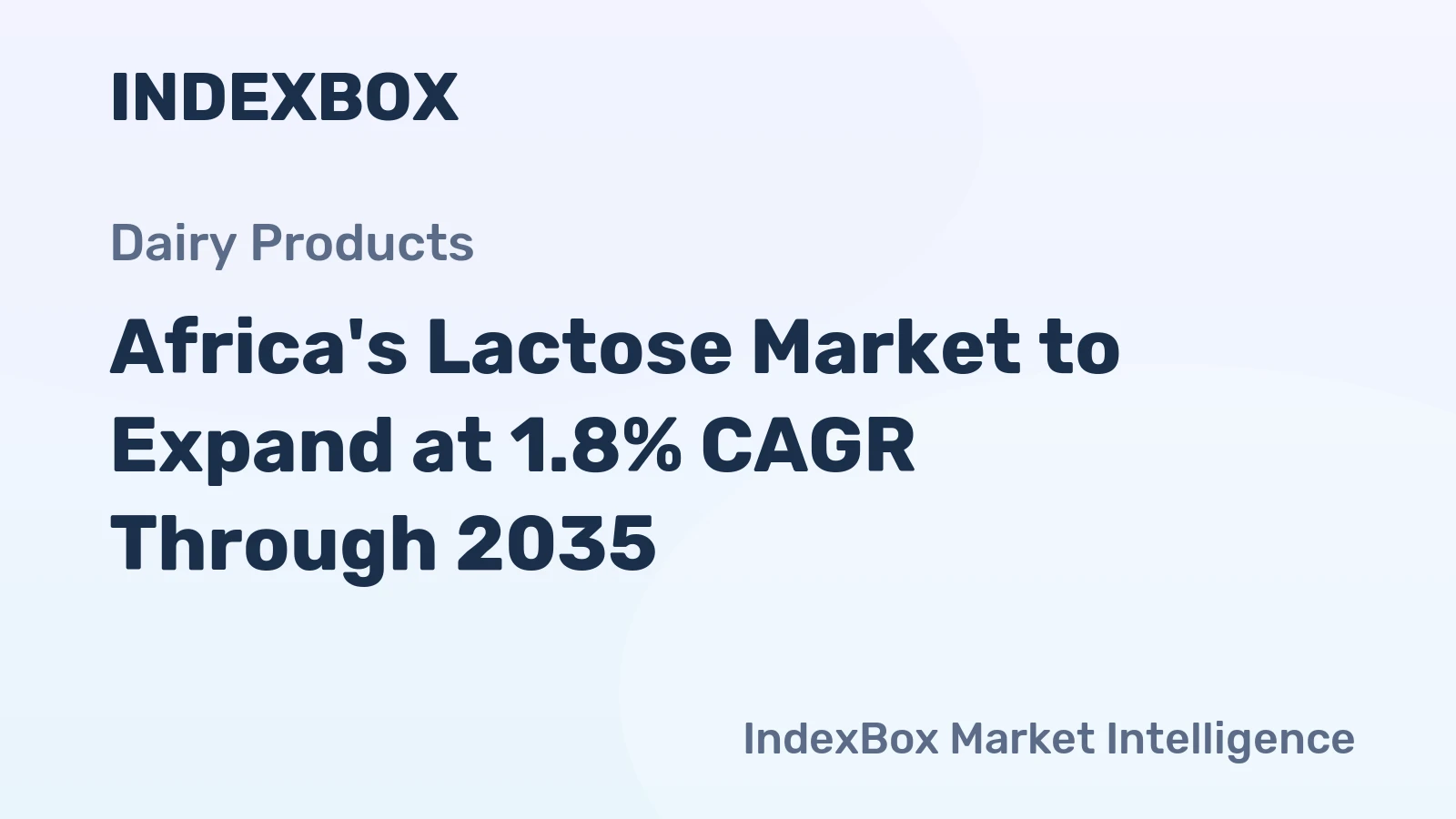 Africa's Lactose Market to Expand at 1.8% CAGR Through 2035