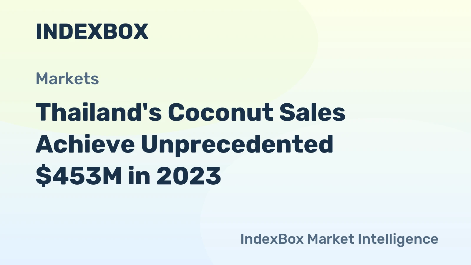 Thailand's Coconut Sales Achieve Unprecedented $453M in 2023