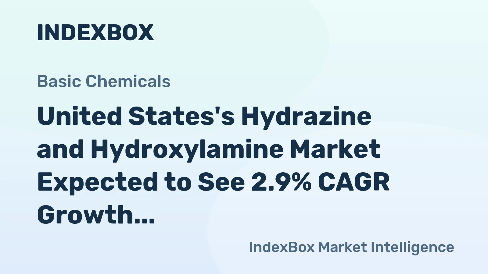 United States's Hydrazine and Hydroxylamine Market Expected to See 2.9% CAGR Growth Over Next Decade