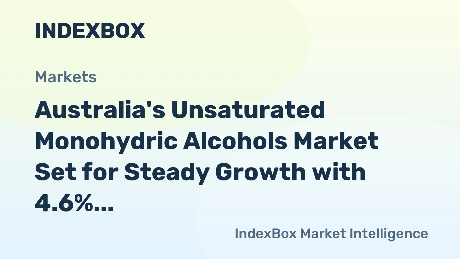 Australia's Unsaturated Monohydric Alcohols Market Set for Steady Growth with 4.6% CAGR in Value Through 2035