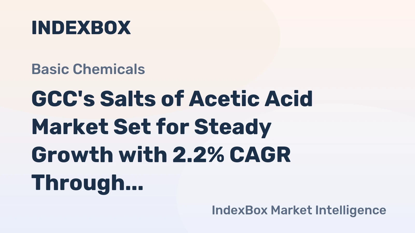 GCC's Salts of Acetic Acid Market Set for Steady Growth with 2.2% CAGR Through 2035