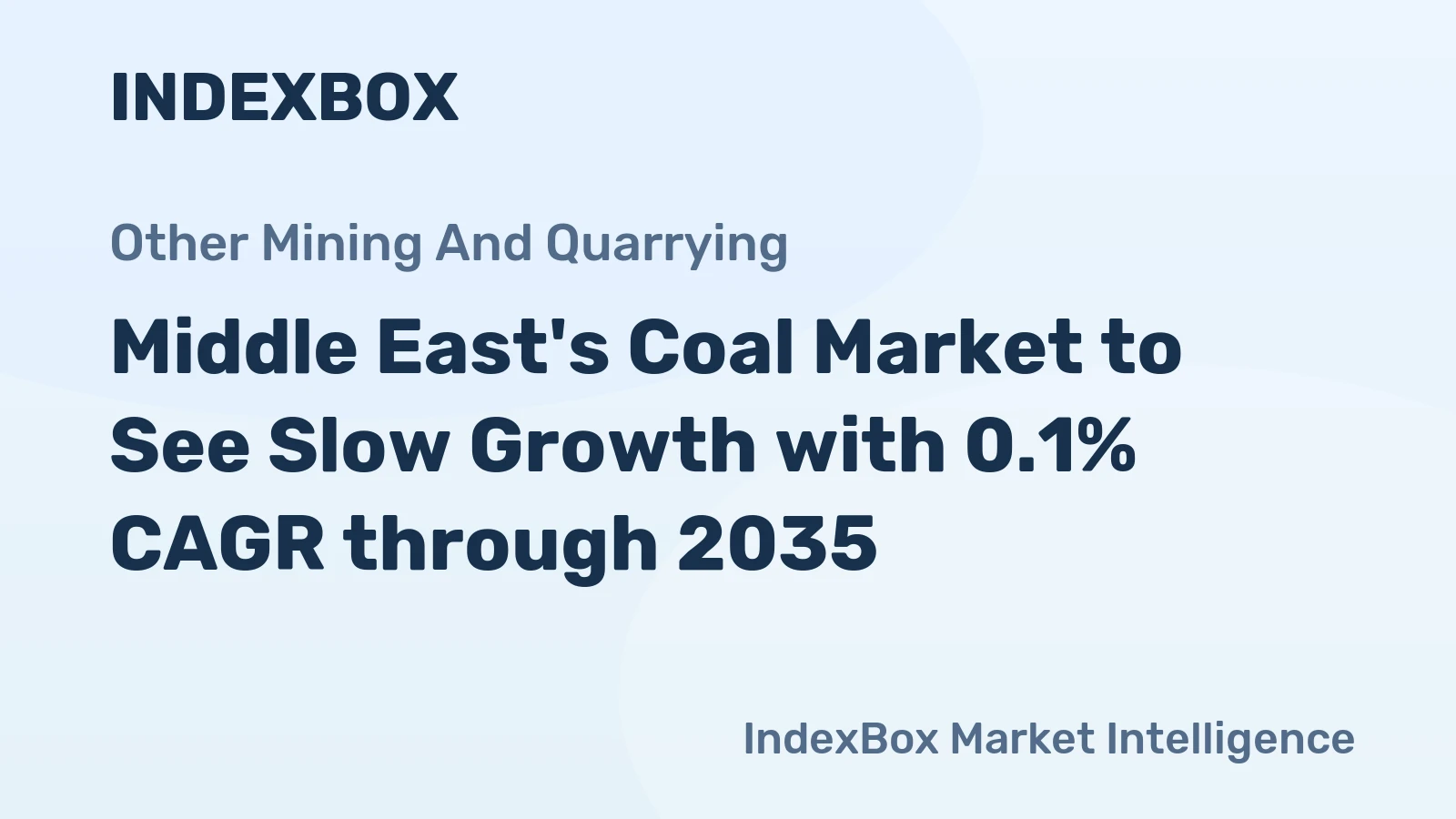 Middle East's Coal Market to See Slow Growth with 0.1% CAGR through 2035