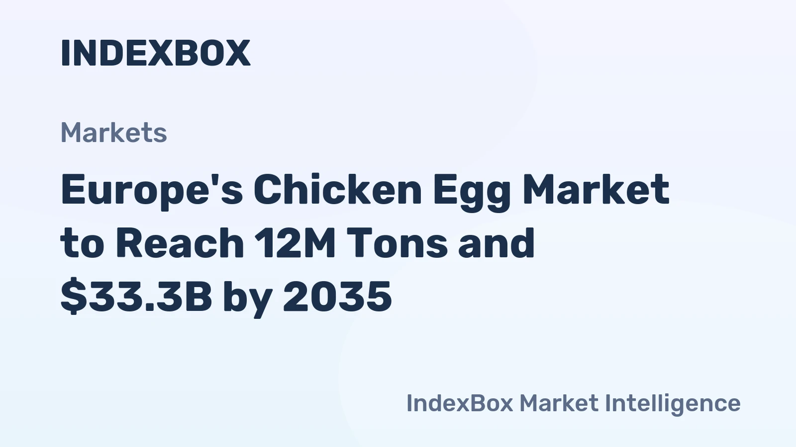 Europe's Chicken Egg Market to Reach 12M Tons and $33.3B by 2035
