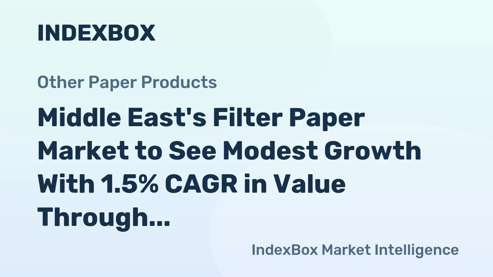 Middle East's Filter Paper Market to See Modest Growth With 1.5% CAGR in Value Through 2035